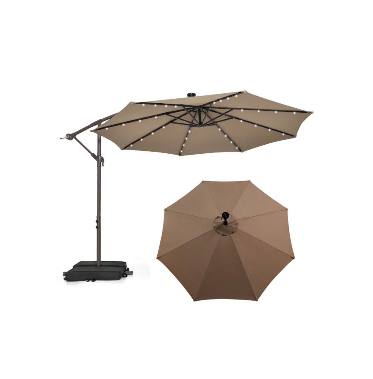 Click here for 10 Feet Cantilever Umbrella with 32 Led Lights and... prices