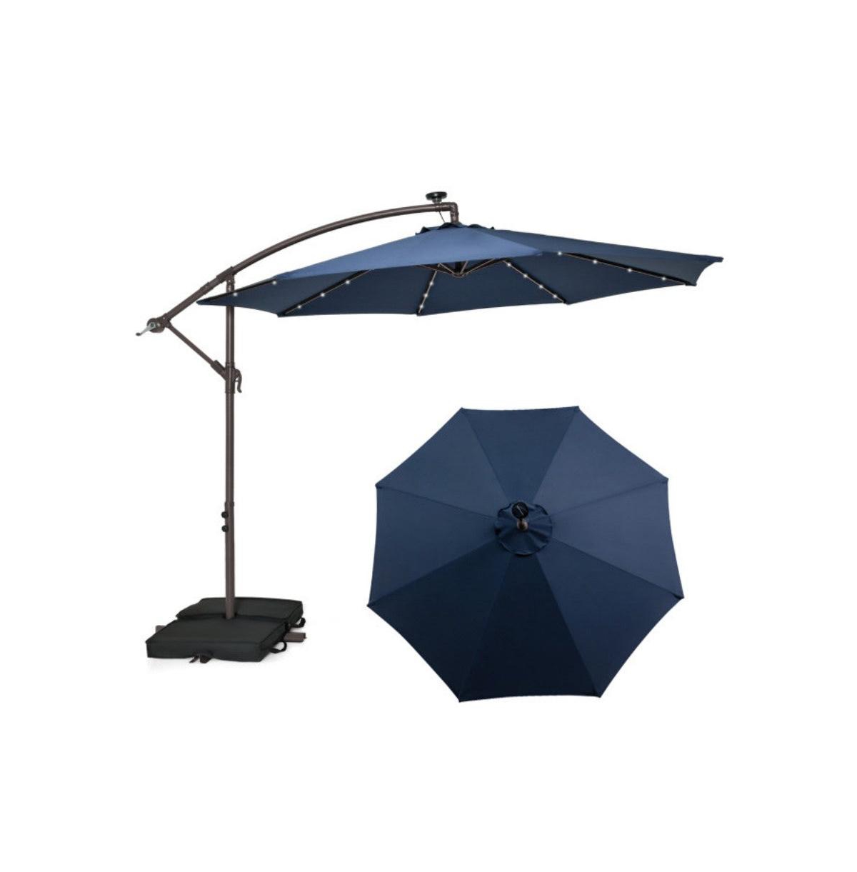 Click here for 10 Feet Cantilever Umbrella with 32 Led Lights and... prices