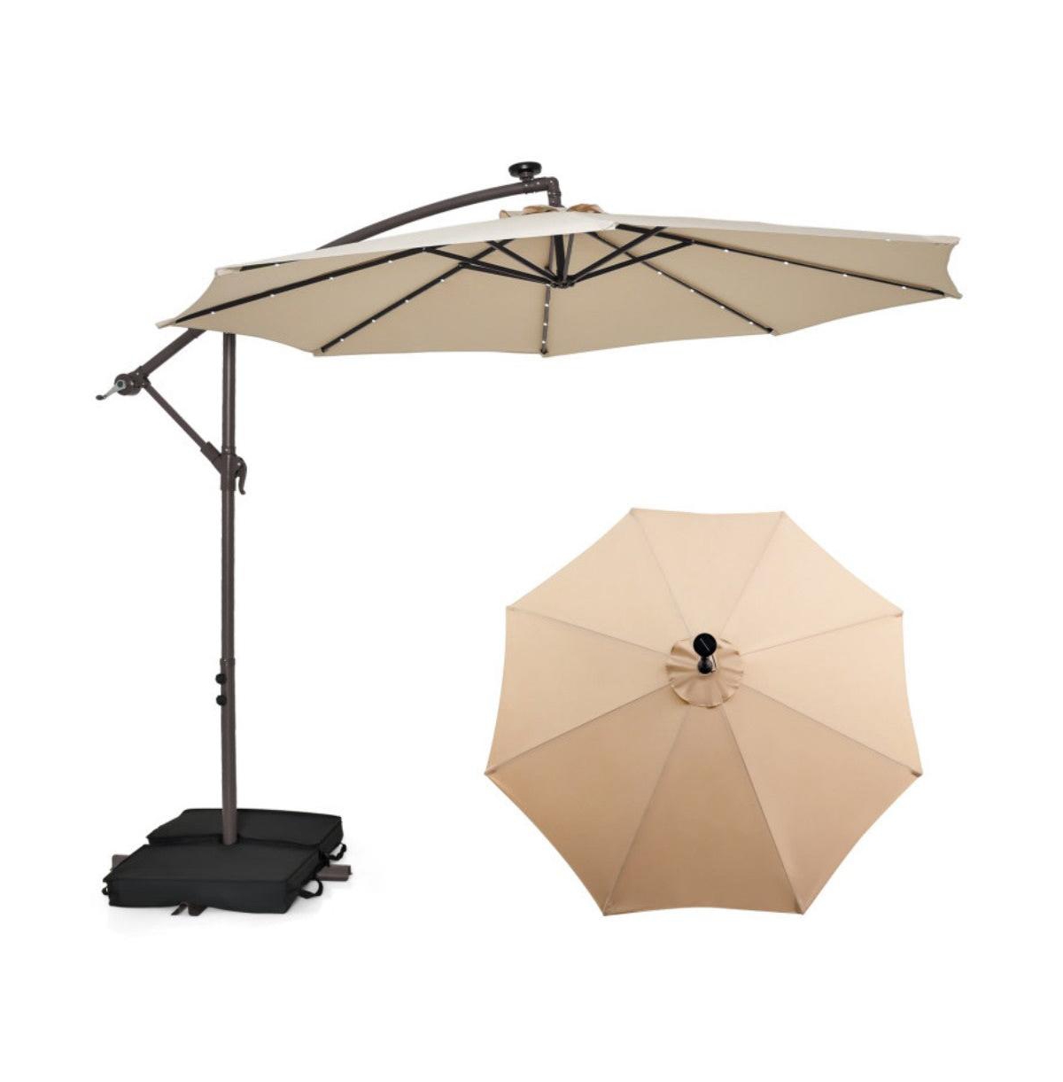 Click here for 10 Feet Cantilever Umbrella with 32 Led Lights and... prices