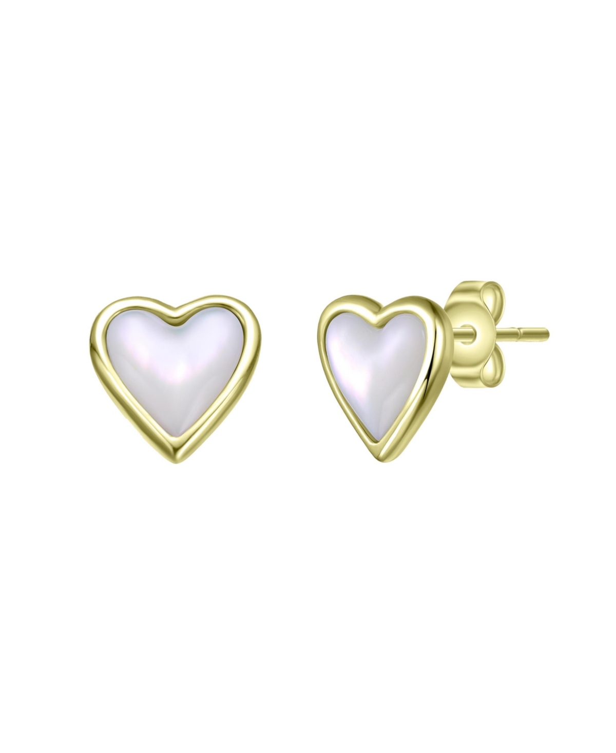 Click here for Kids 14K Gold Plated with White Shell Pearl Heart... prices