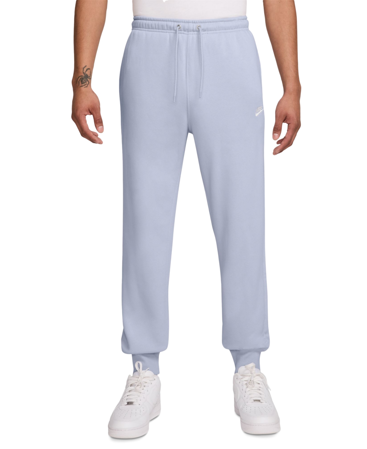 Nike Club Mens Fleece Drawstring Joggers Pants - Blue