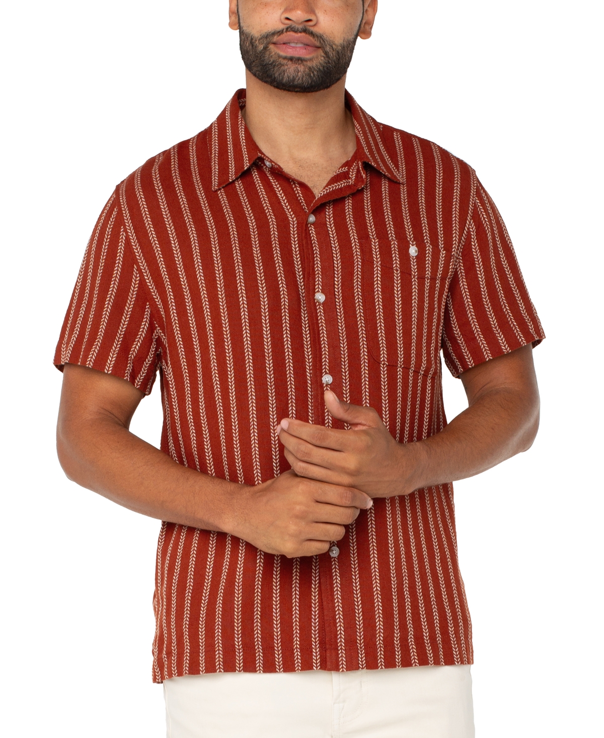 Click here for Liverpool Los Angeles Mens Striped Short-Sleeve Ca... prices