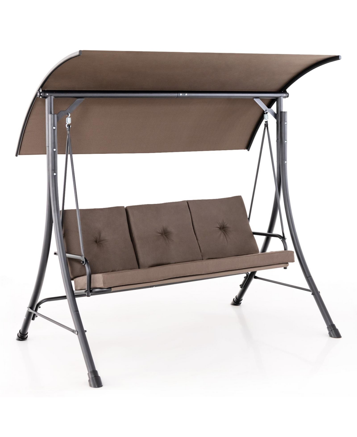 Click here for Gymax 3-Seat Outdoor Porch Swing w/ Adjustable Can... prices