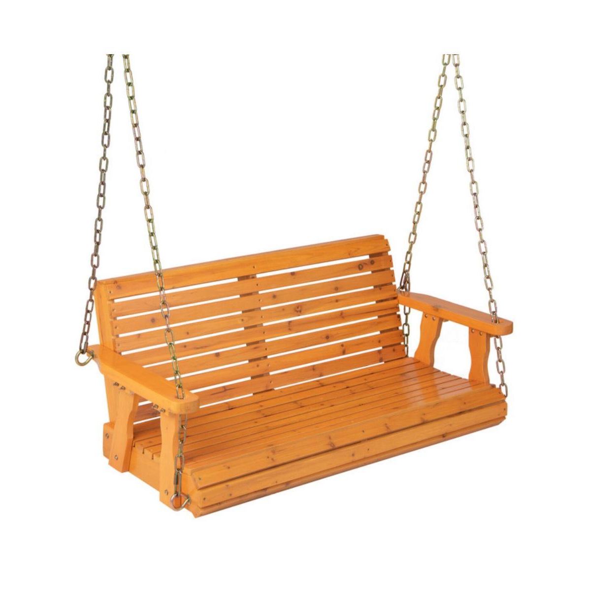 Click here for 2-Person Wooden Porch Swing with Hanging Chains fo... prices