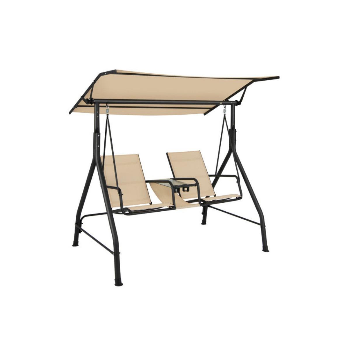 Click here for 2-Seat Outdoor Cushioned Porch Swing with Adjustab... prices