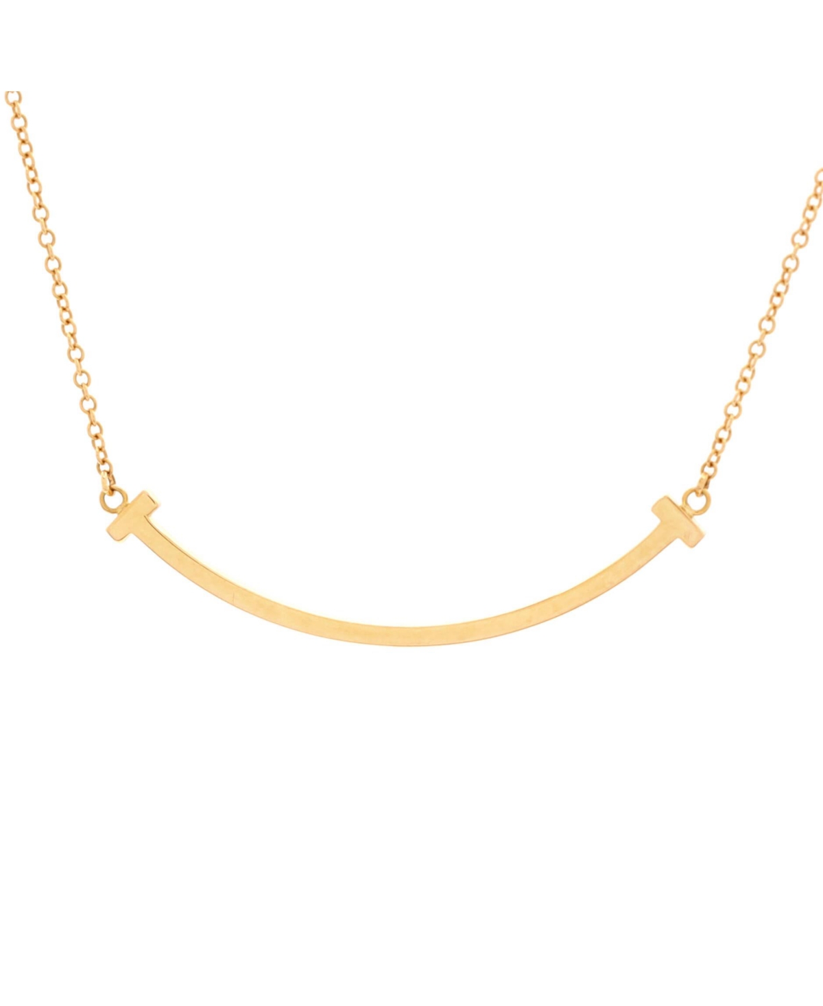 Click here for Pre-Owned Tiffany & Co. Small T Smile Pendant Neck... prices