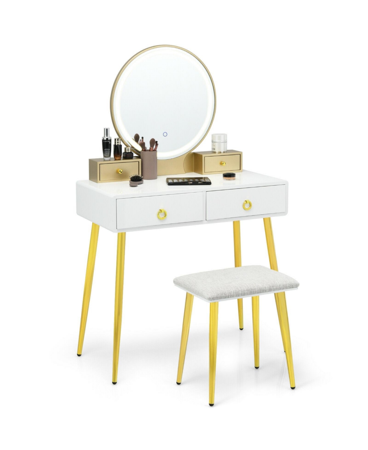 Click here for Vanity Table Set with Mirror - White prices