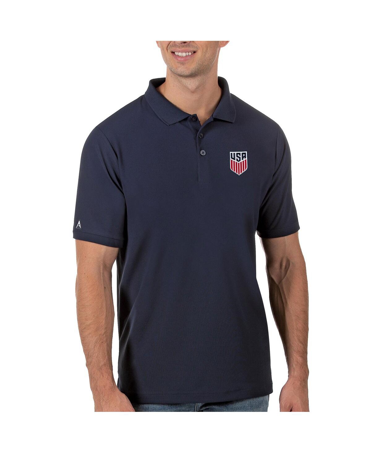 Click here for Antigua Mens Navy Usmnt Legacy Pique Polo Shirt -... prices