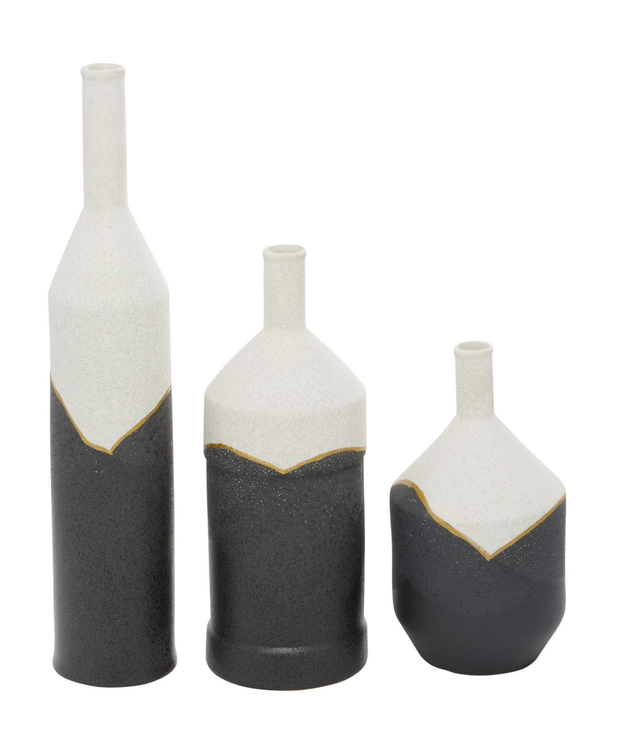 Click here for CosmoLiving Modern Vase  Set of 3 - Black prices