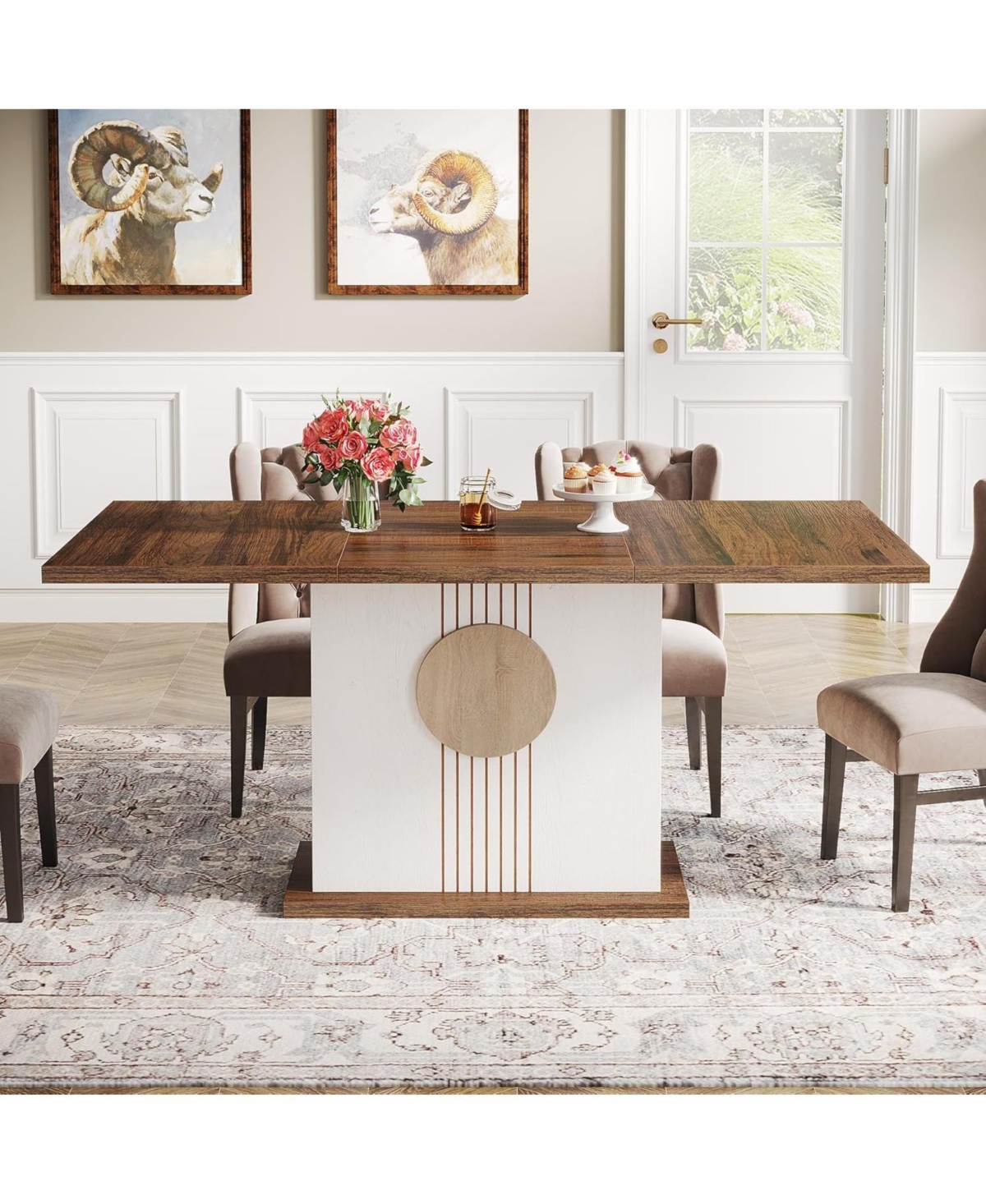 Click here for Tribesigns 55" Rectangular Dining Table for 4... prices