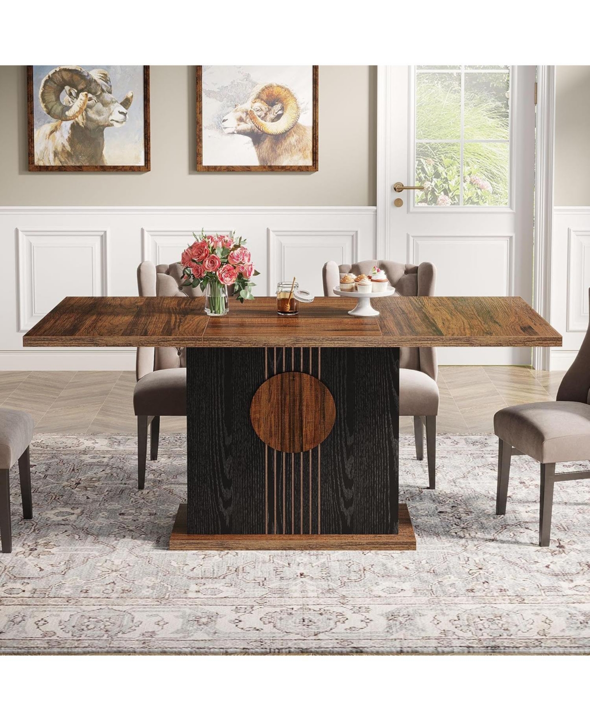 Click here for Tribesigns 55" Rectangular Dining Table for 4... prices