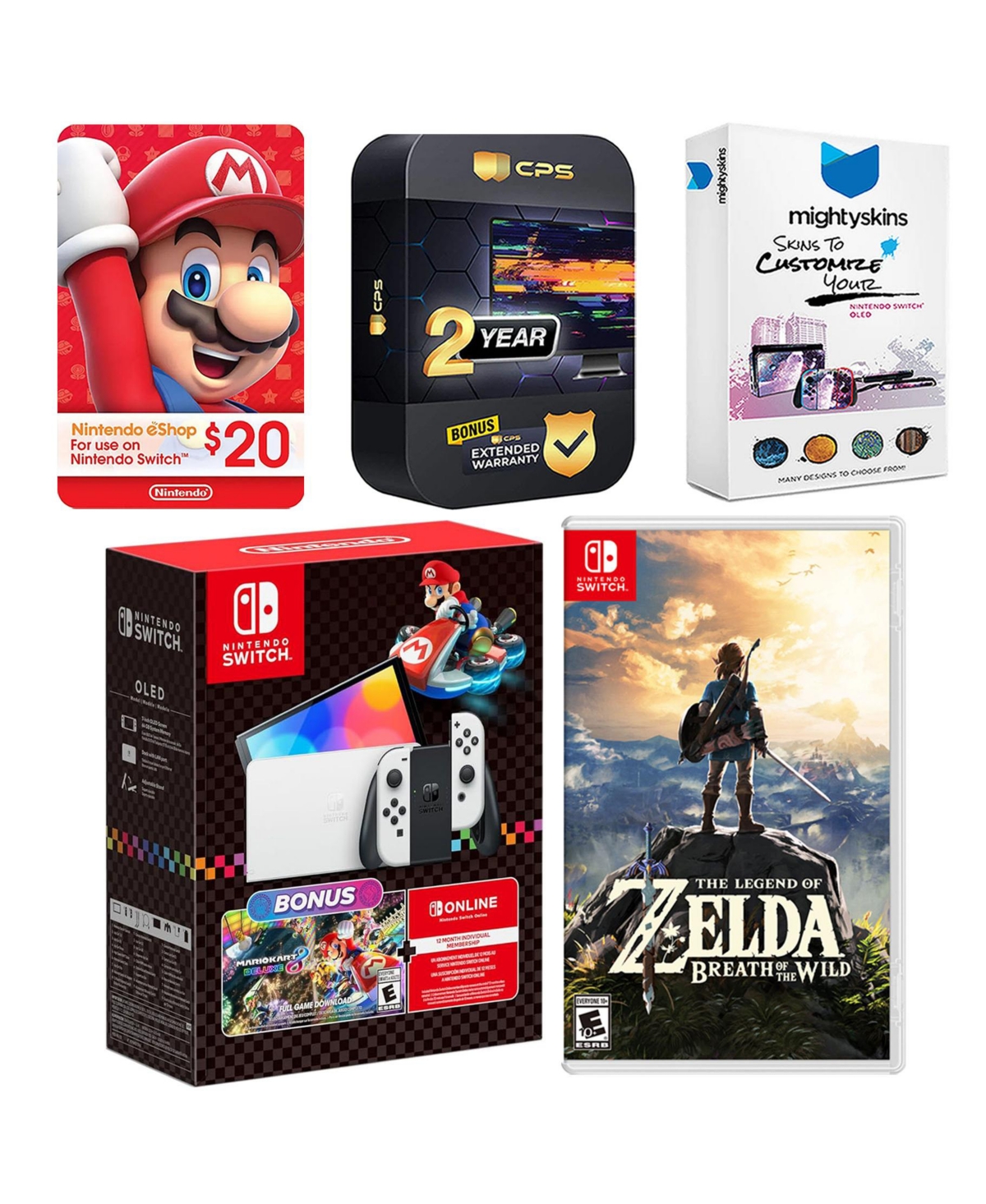 Click here for Nintendo Switch Oled Console Mario Kart 8 Bundle w... prices