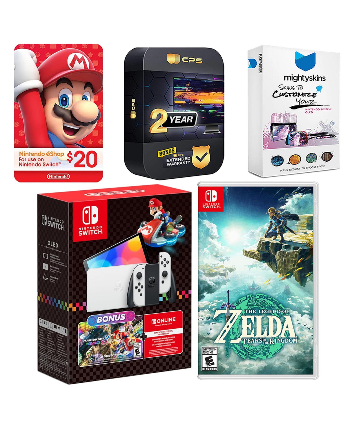 Click here for Nintendo Switch Oled Console Mario Kart 8 Bundle w... prices