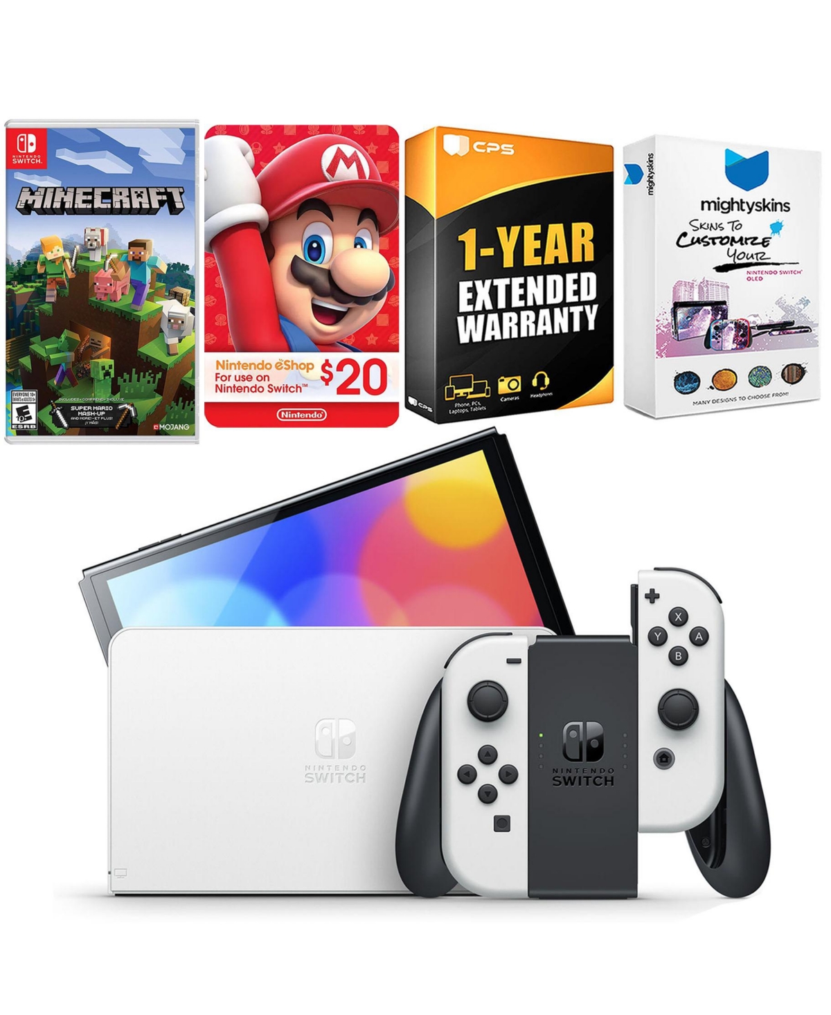 Click here for Nintendo Switch White Oled Console with Minecraft:... prices
