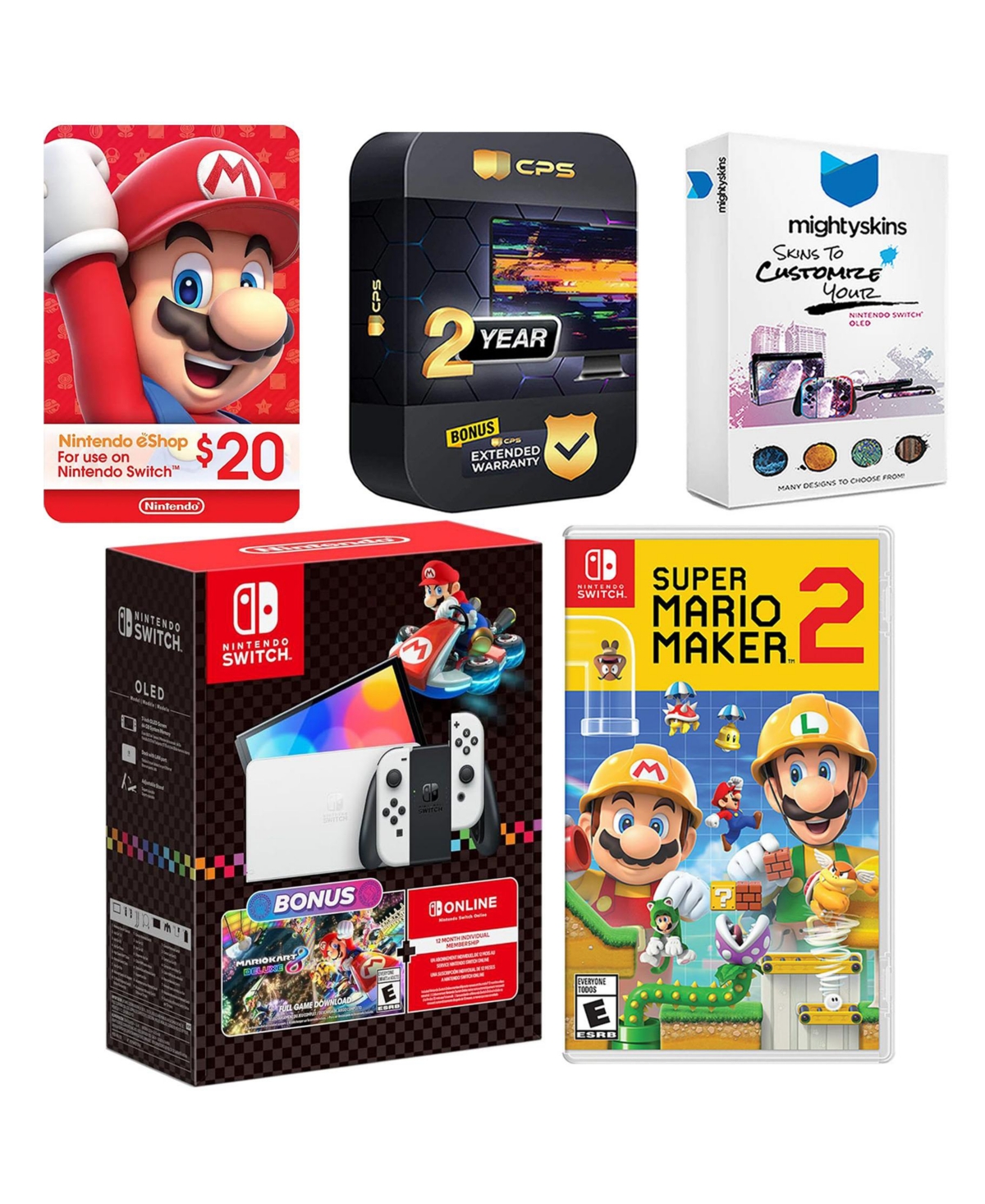 Click here for Nintendo Switch Oled Console Mario Kart 8 Bundle w... prices