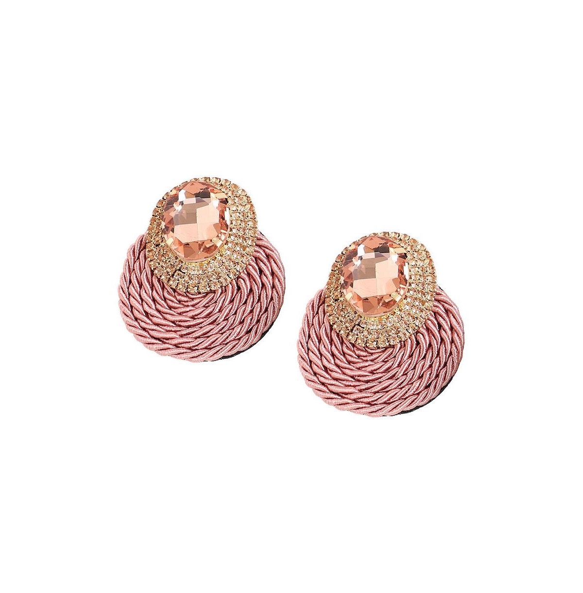 Click here for Sohi Womens Rope Drop Earrings - Pink prices