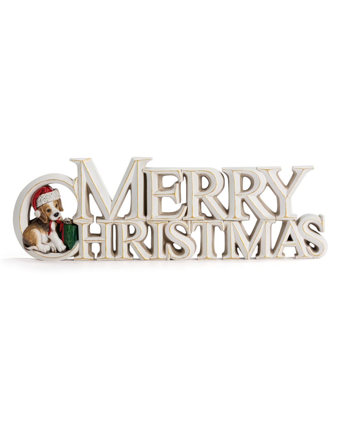 Click here for Napco 14.5 Merry Christmas Sign with Dog - White... prices