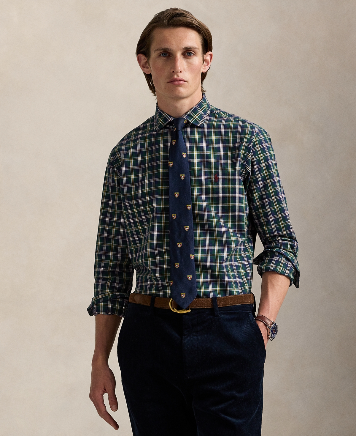 Click here for Polo Ralph Lauren Mens Classic-Fit Plaid Poplin Sh... prices