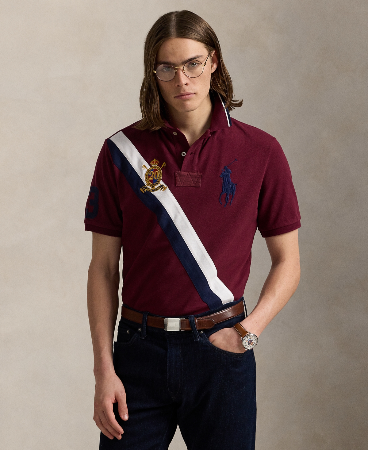 Click here for Polo Ralph Lauren Mens Custom Slim Fit 20th Annive... prices