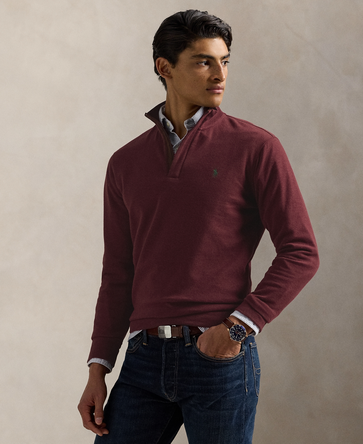 Click here for Polo Ralph Lauren Mens Luxury Jersey Quarter-Zip P... prices