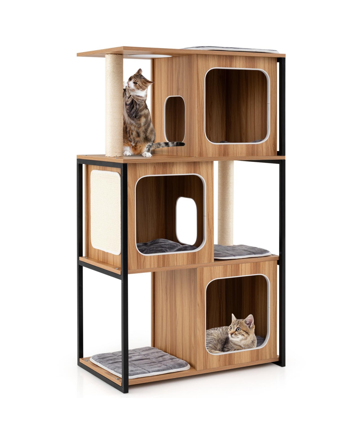 Click here for Modern Cat Tree Cat House with Metal Frame and Scr... prices