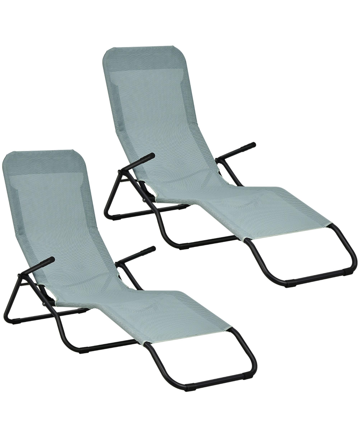 Click here for Gymax 2 Pcs Outdoor Chaise Lounge Folding Stacking... prices