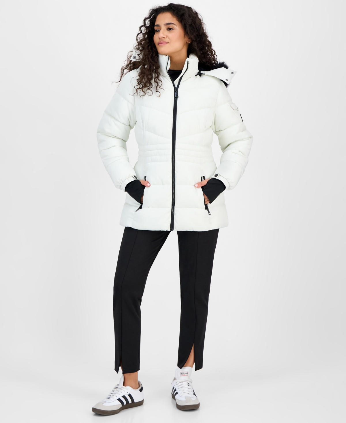Click here for Steve Madden Womens Hooded Zip-Front Puffer Coat -... prices