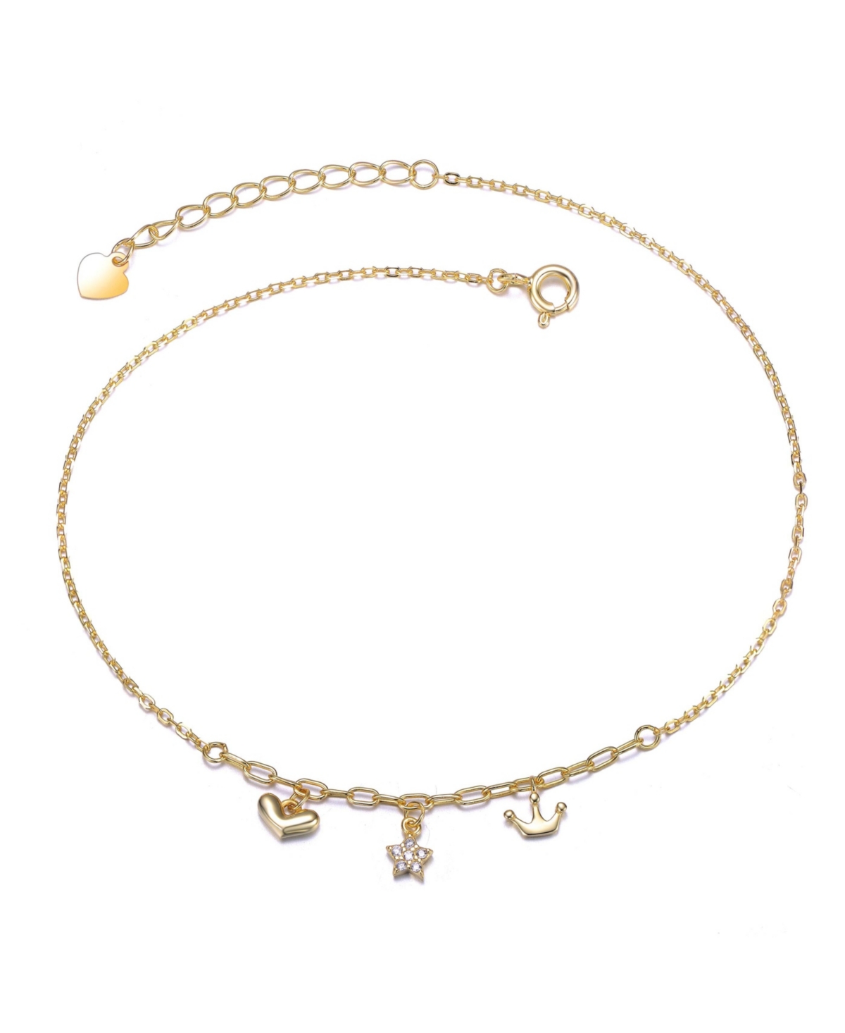 Click here for 14K Gold Plated with Clear Cubic Zirconia Heart  S... prices