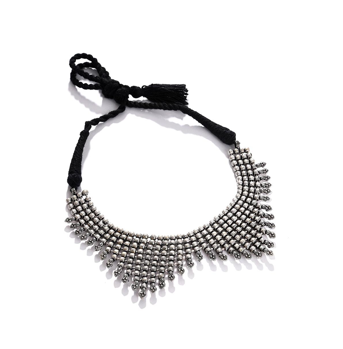 Click here for Sohi Womens Silver Metallic Wave Necklace - Silver prices
