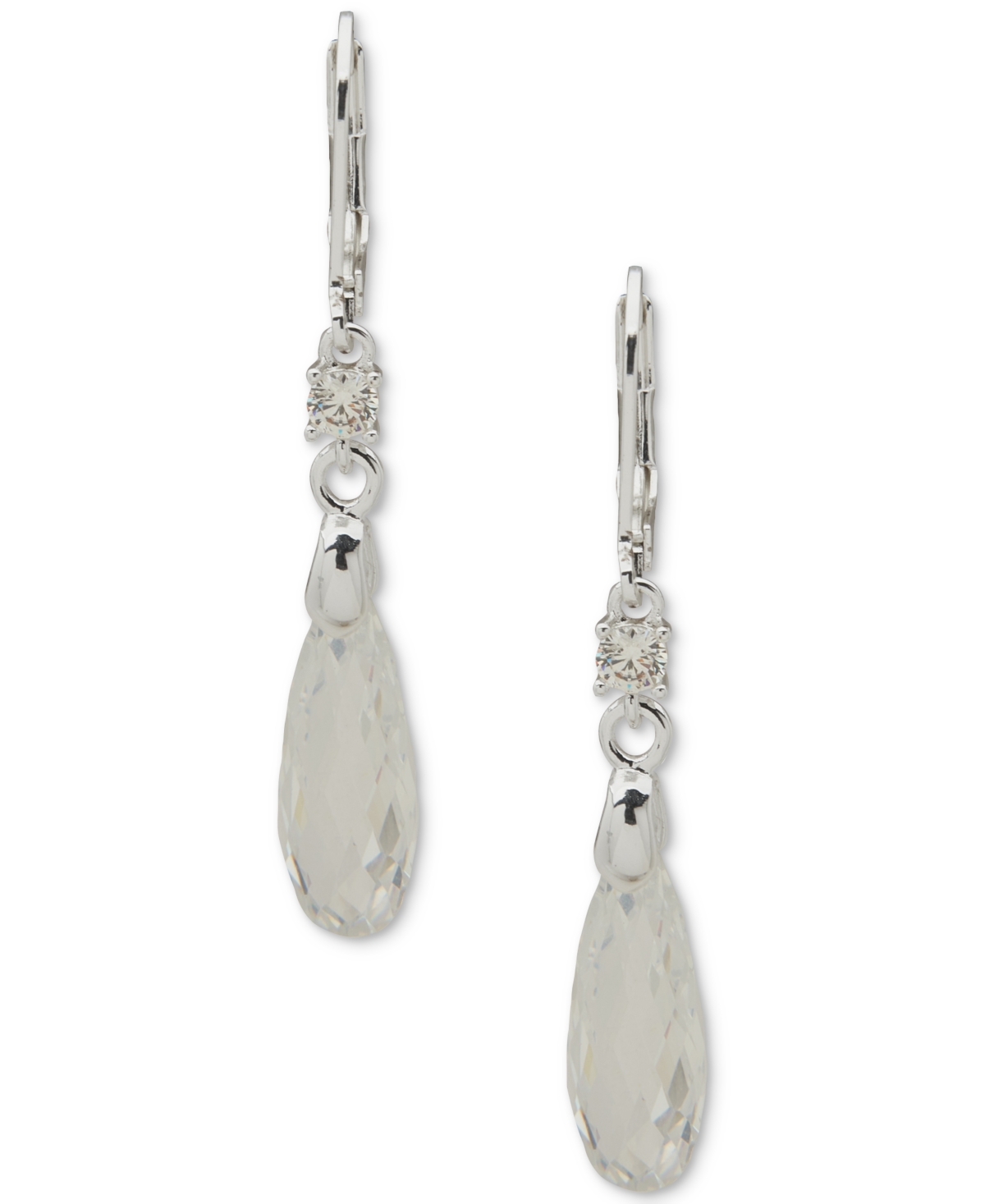 Click here for Anne Klein Silver-Tone Briolette Cubic Zirconia Dr... prices