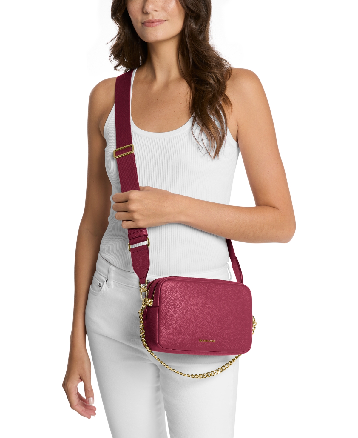 Click here for Michael Kors Bryant Medium Leather Double Zip Chai... prices