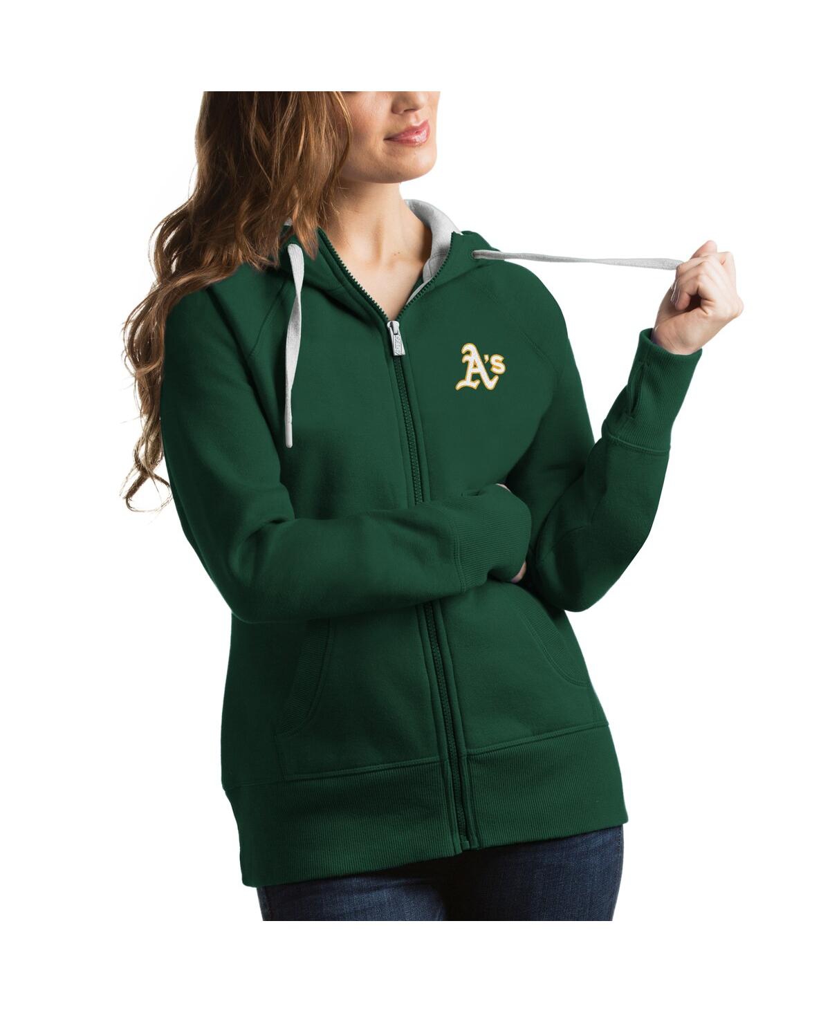 Click here for Antigua Womens Green Athletics Victory Full-Zip Ho... prices