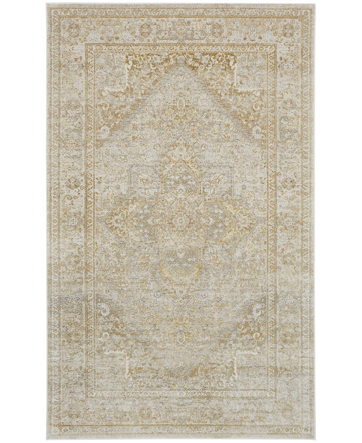 Click here for Feizy Aura 3734F 311x6 Area Rug - Ivory  Gold prices