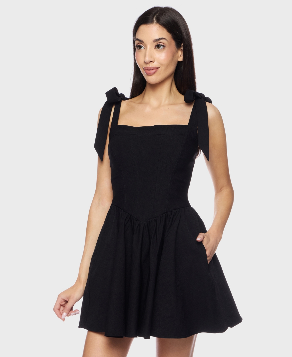 Click here for B Darlin Juniors Sleeveless Fit & Flare Dress - Bl... prices