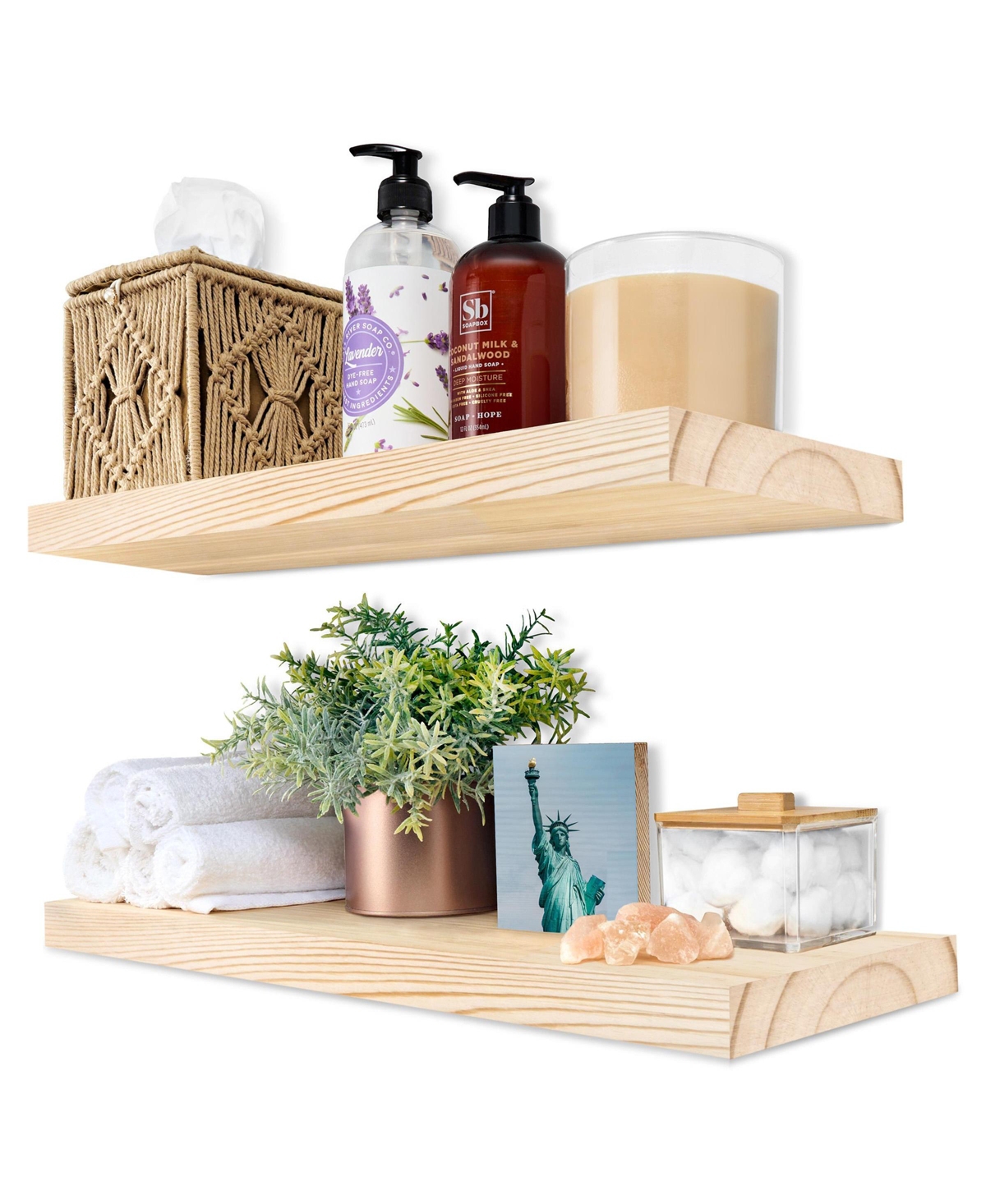 Click here for Sorbus 2 Pack 16" Solid Wood Floating Shelves... prices