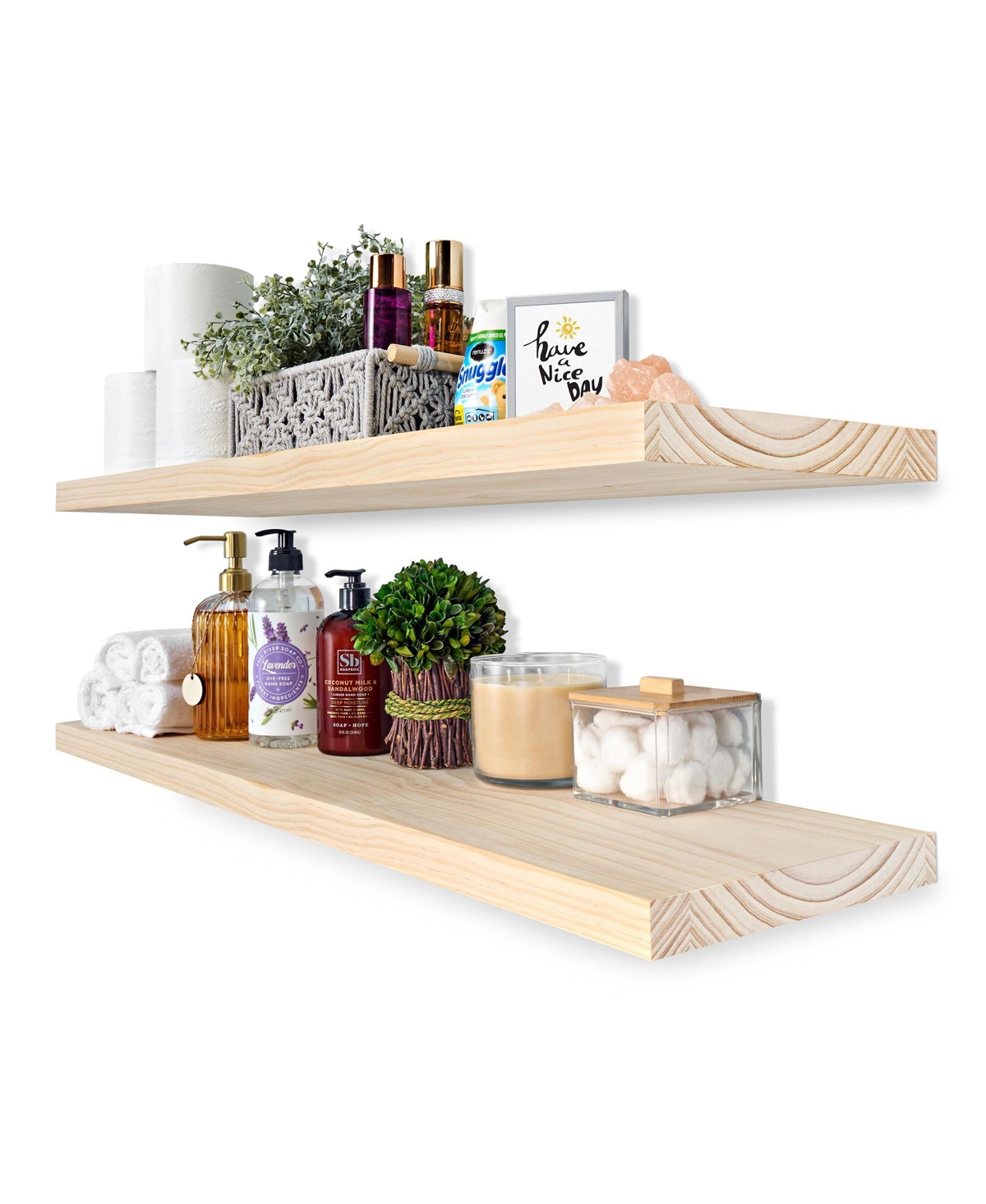 Click here for Sorbus 2 Pack 35 Solid Wood Floating Shelves - for... prices