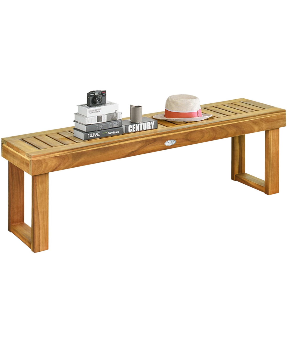 Click here for Gymax Acacia Wood Bench Dining Bench Patio Garden... prices