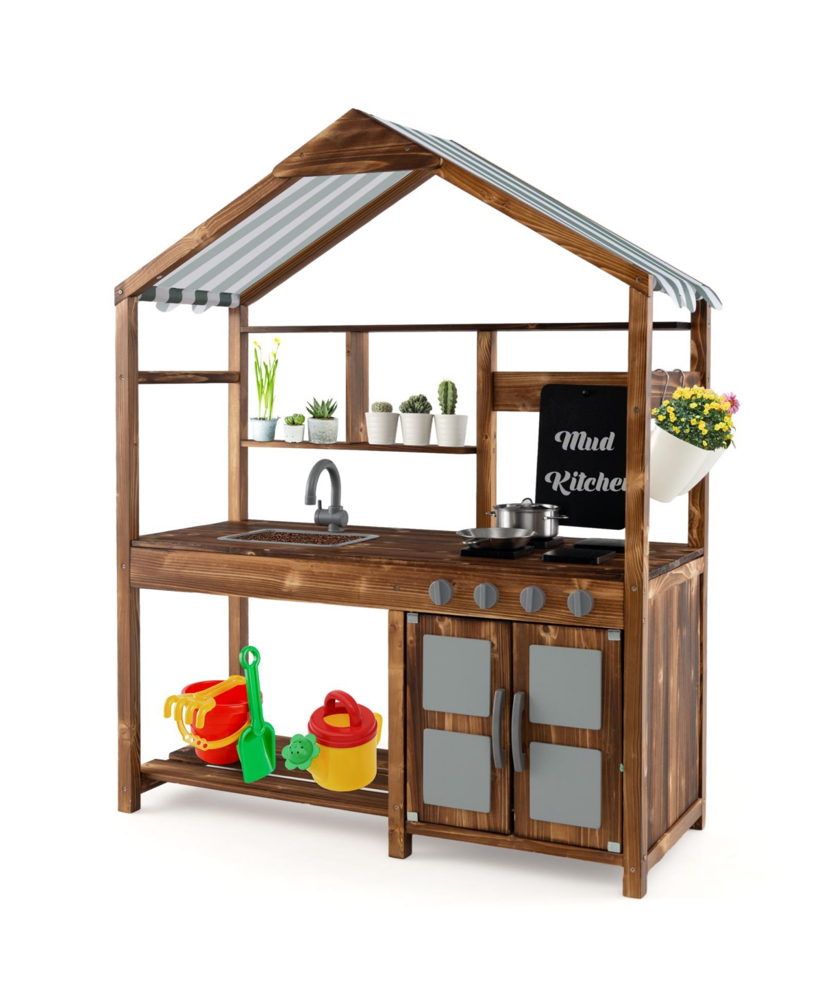 Click here for Kids Mud Kitchen Outdoor Solid Wood Mud Kitchen wi... prices
