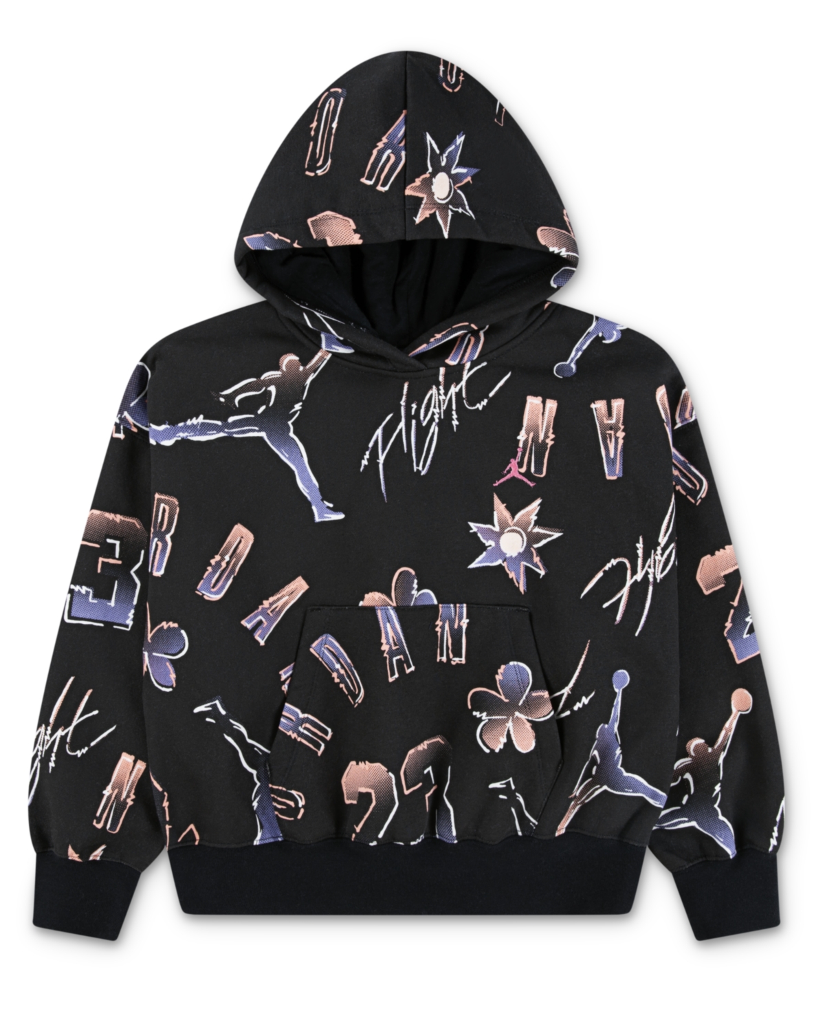 Click here for Jordan Big Girls 23 Throwback Hoodie - Black prices