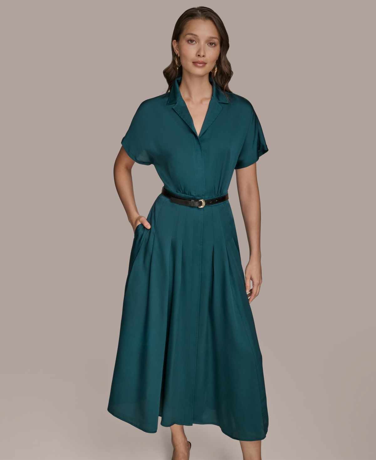 Click here for Donna Karan New York Womens Solid Short-Sleeve Bel... prices