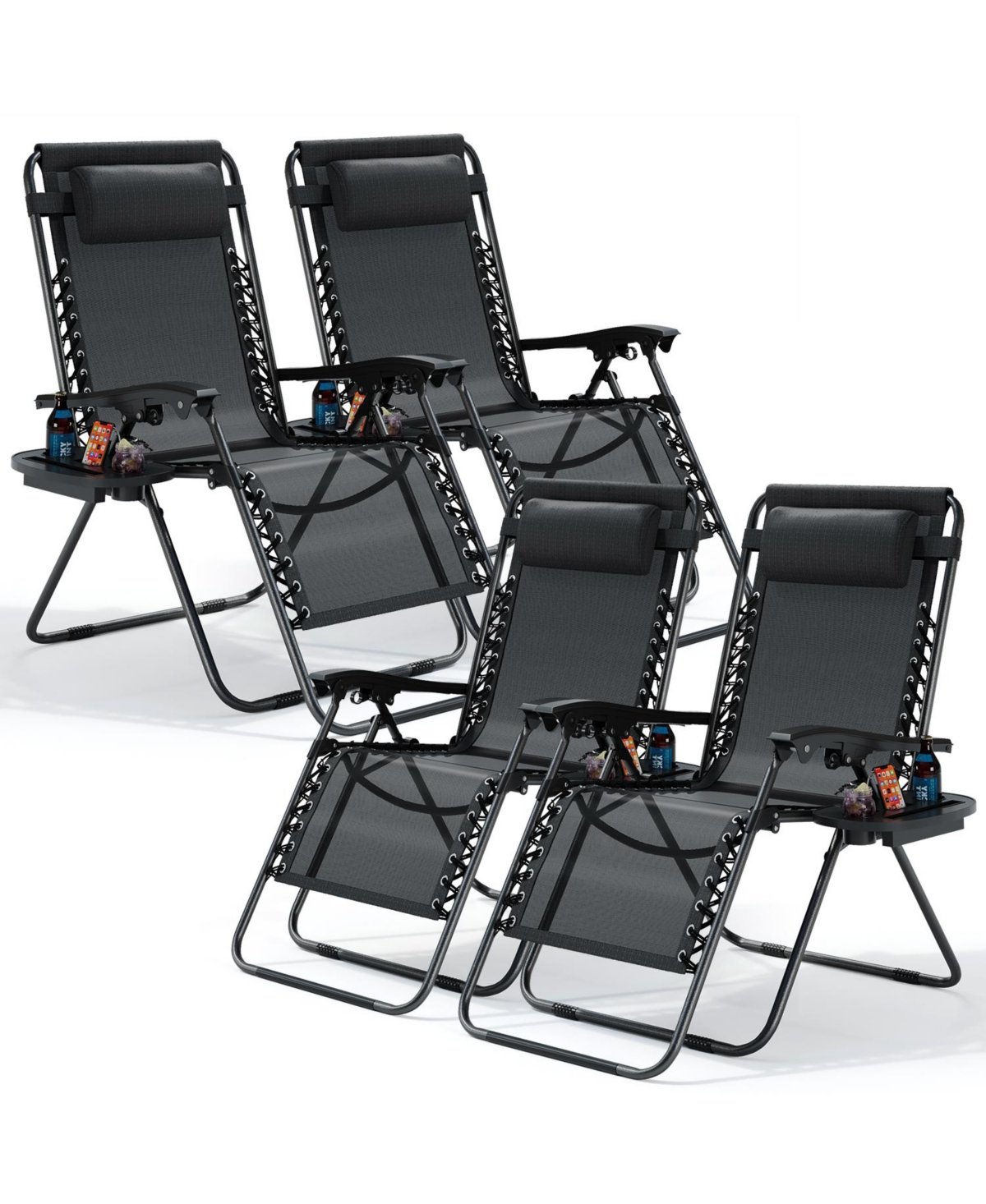 Click here for Outdoor Patio Zero Gravity Chairs Set of 4 - Recli... prices