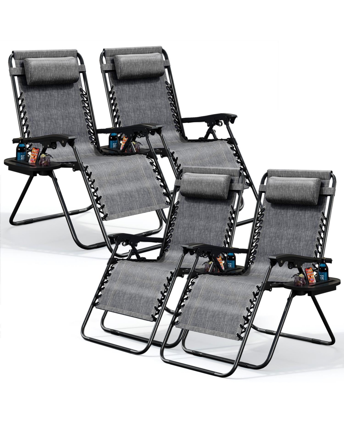 Click here for Outdoor Patio Zero Gravity Chairs Set of 4 - Recli... prices