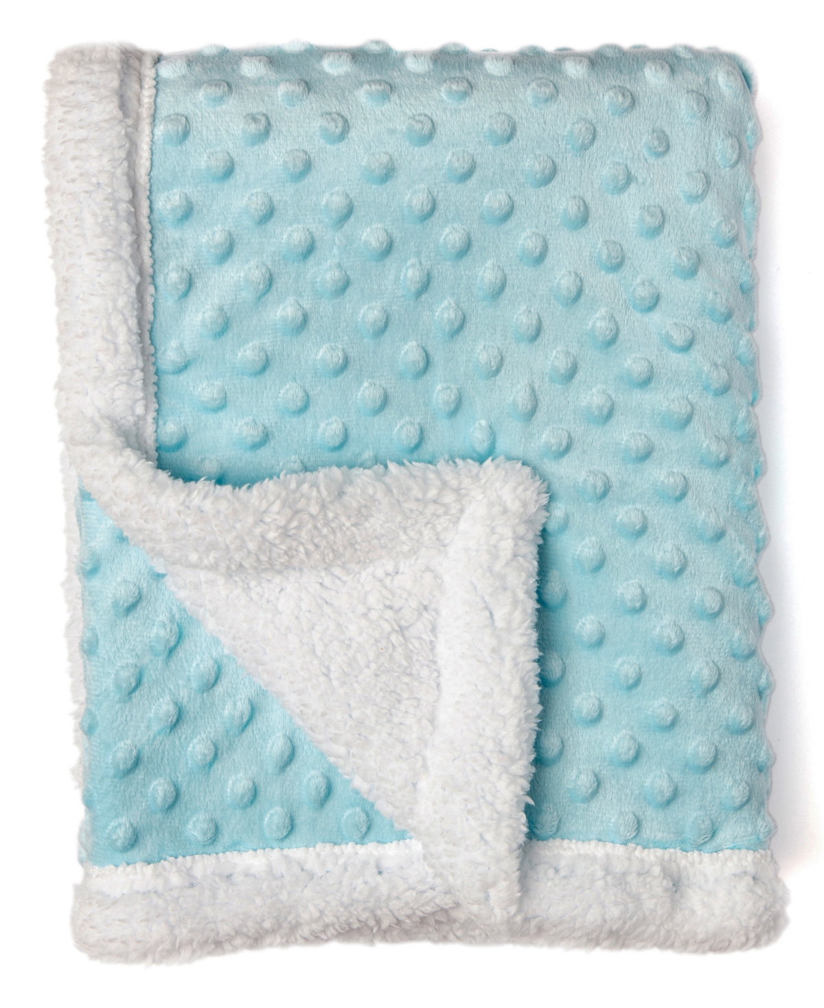 3 Stories Trading Baby Mode Signature Infant Popcorn Mink Sherpa Blanket - Blue