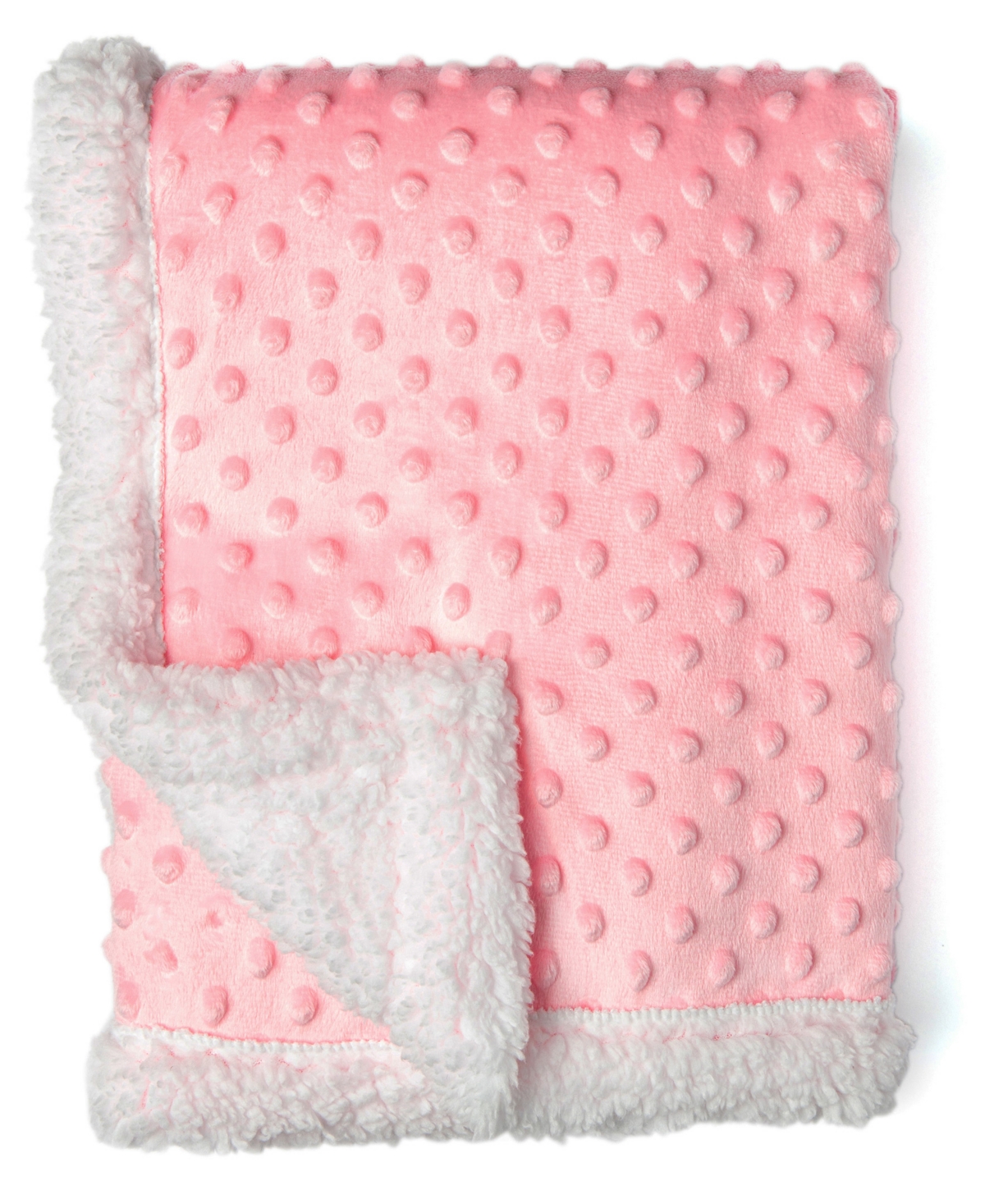 3 Stories Trading Baby Mode Signature Infant Popcorn Mink Sherpa Blanket - Pink
