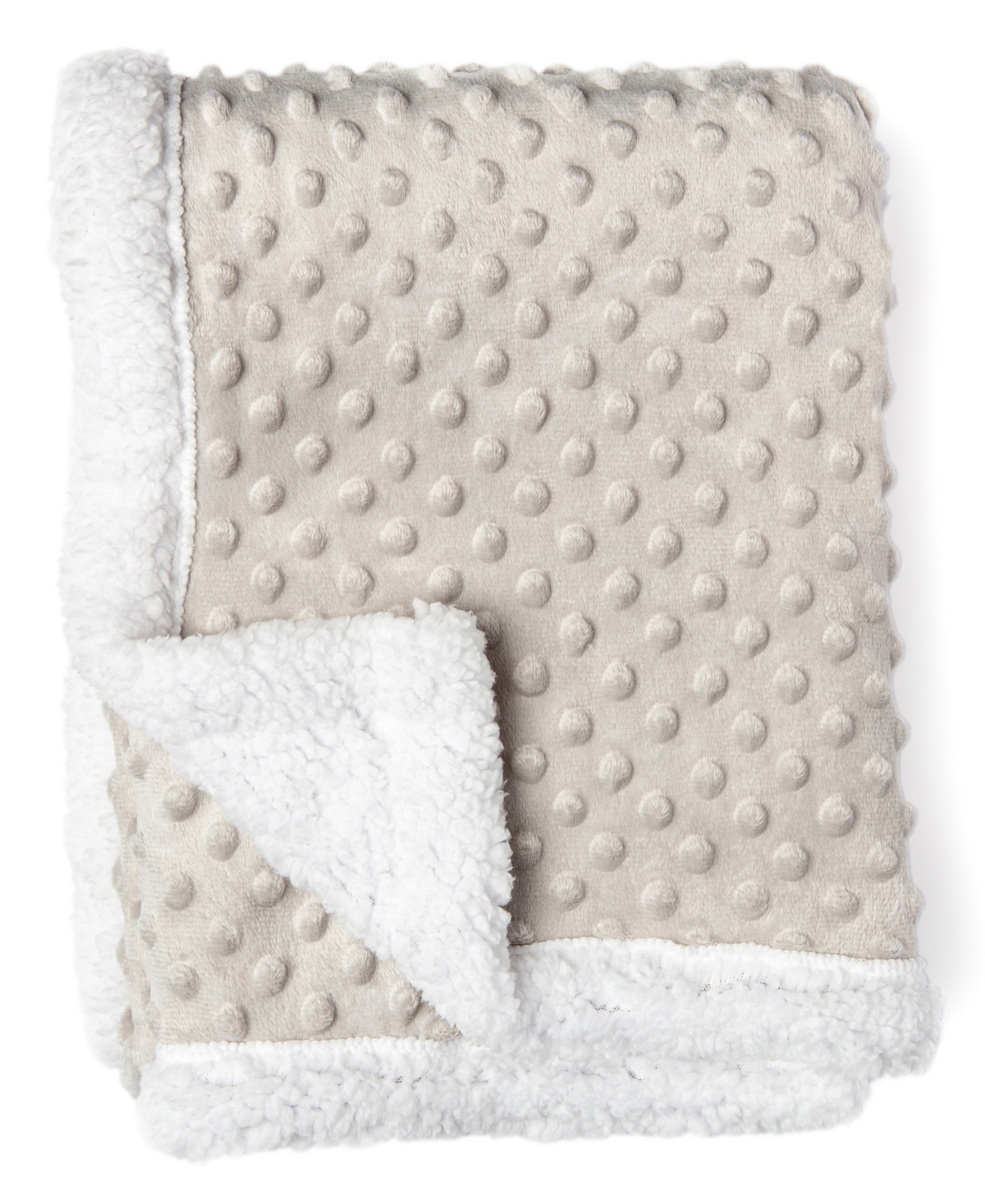 3 Stories Trading Baby Mode Signature Infant Popcorn Mink Sherpa Blanket - Gray