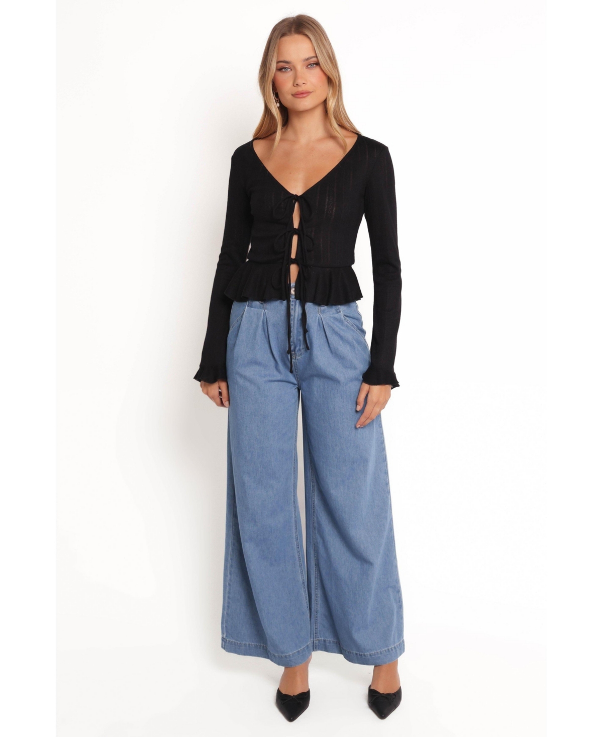 Click here for Petal and Pup Womens Islah Pointelle Cardigan Top... prices