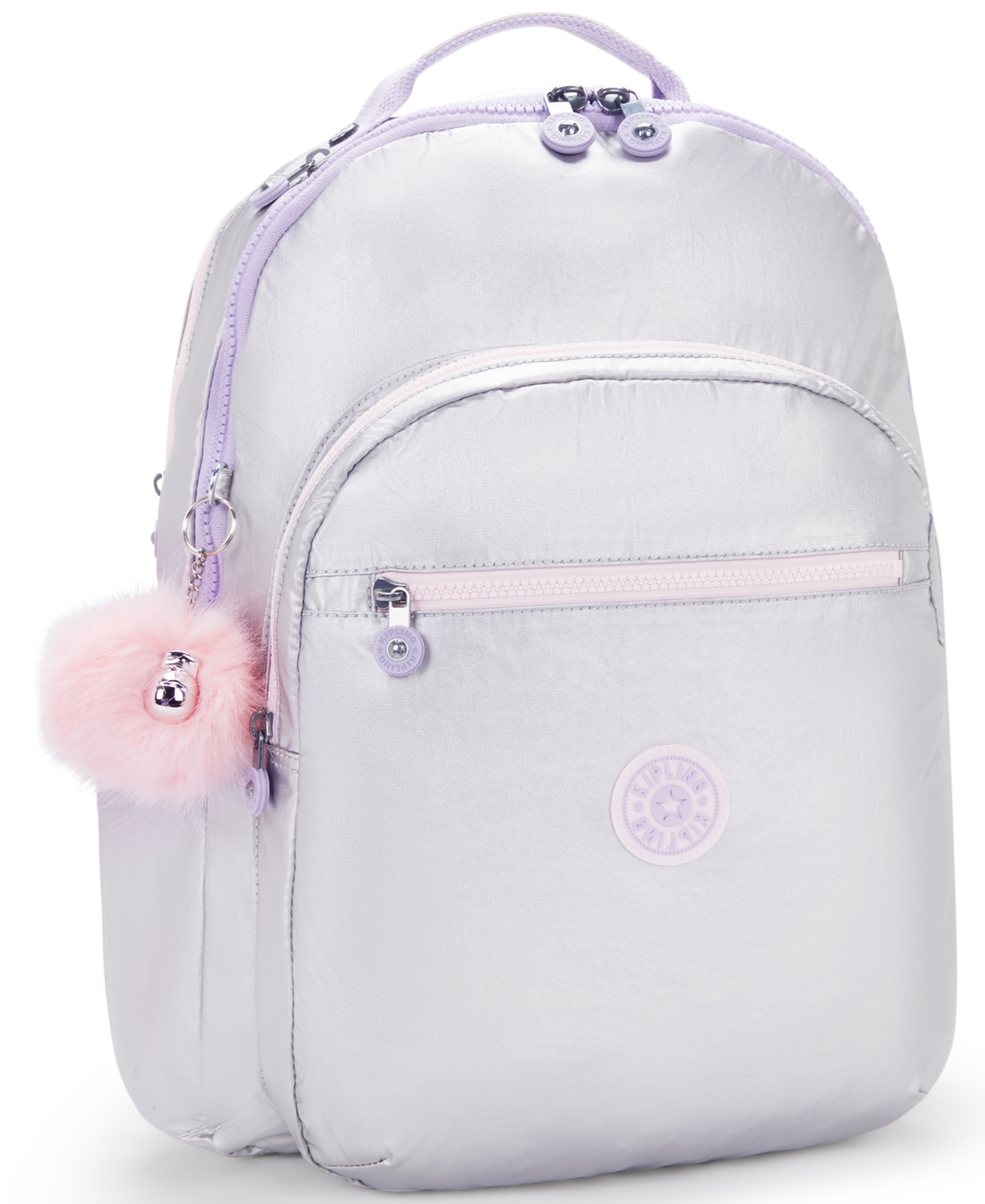 Click here for Kipling Seoul Xl Backpack - Silver Glow Met prices