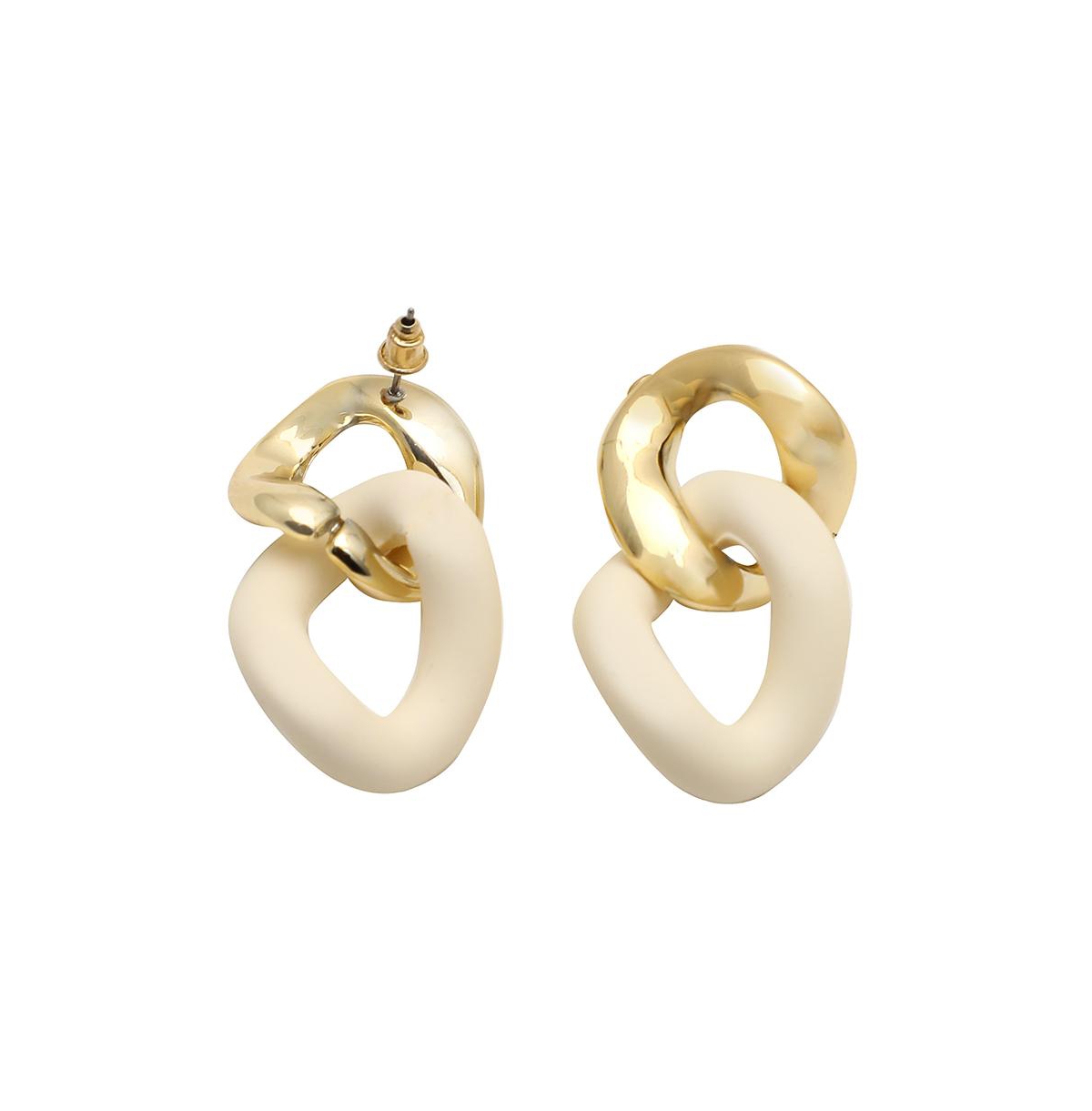 Click here for Sohi Chainlink Drop Earrings - White prices