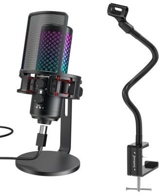 ZealSound Gaming USB RGB Microphone BKD-12a and gooseneck Flexible ...