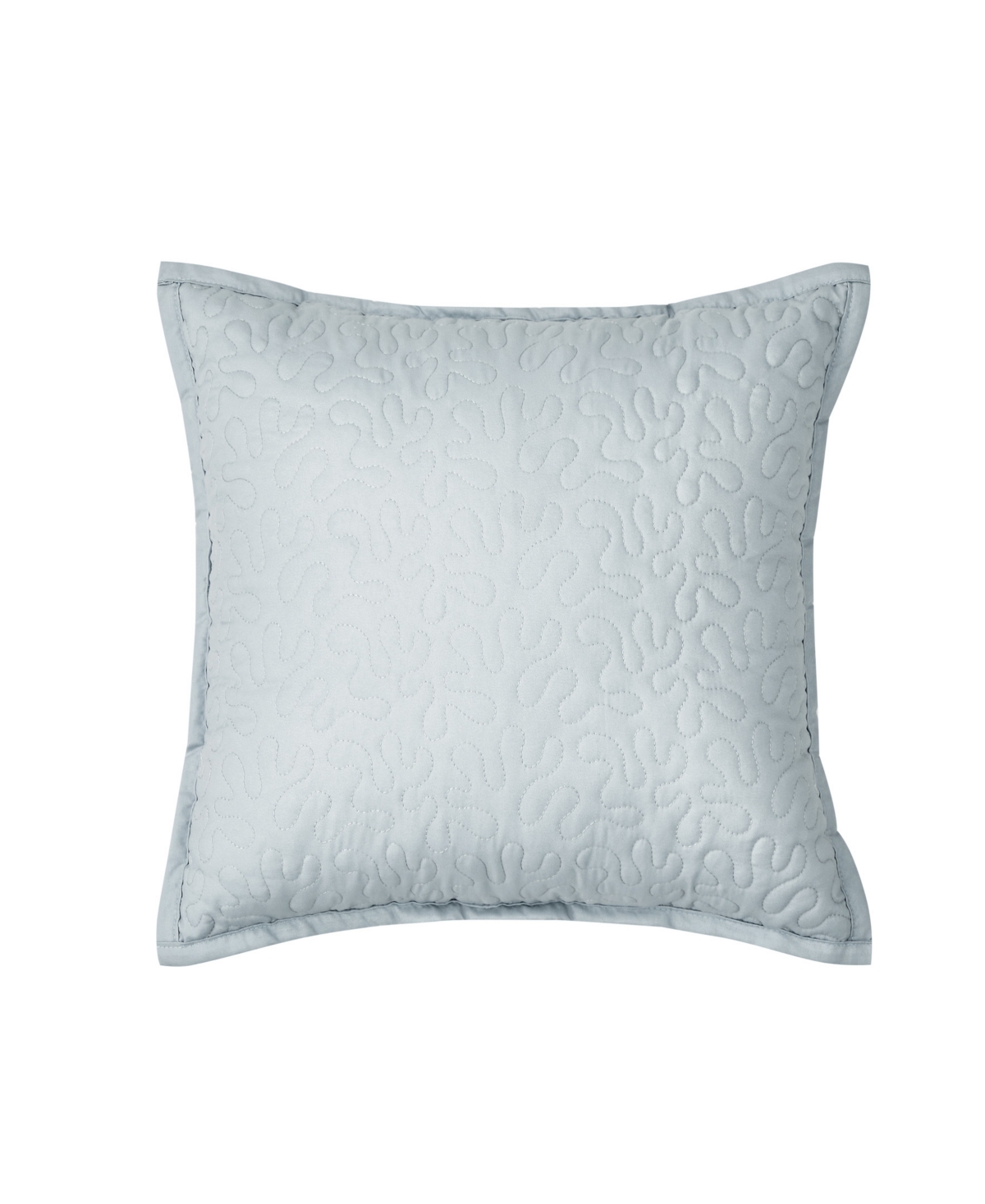 Royal Court Evergreen Quilted Square Decorative Pillow  16 x 16 - Blue